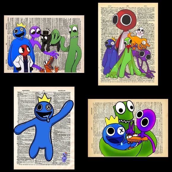 Other | Rainbow Friends Dictionary Book Page Art | Poshmark